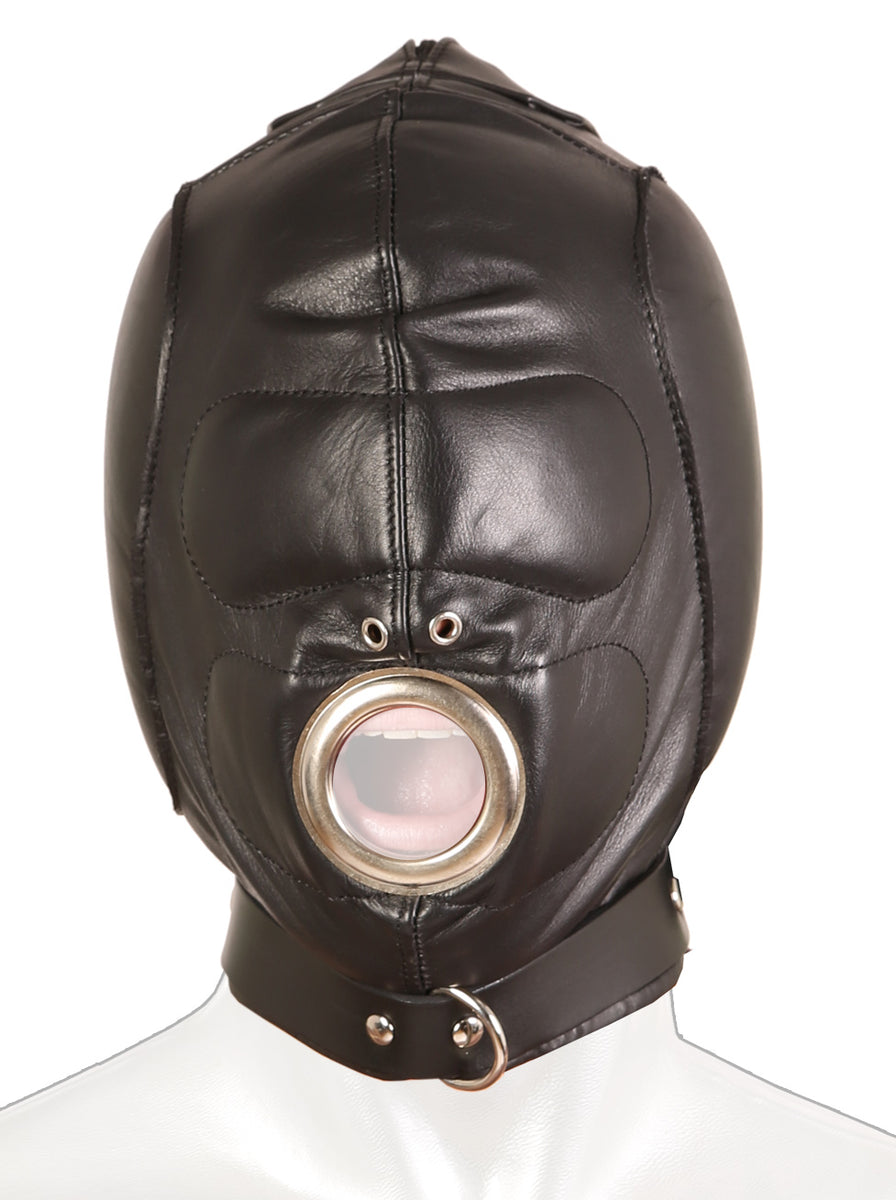 Leather Open Mouth Hood Bondage Hoods From Honour Skin Two Uk