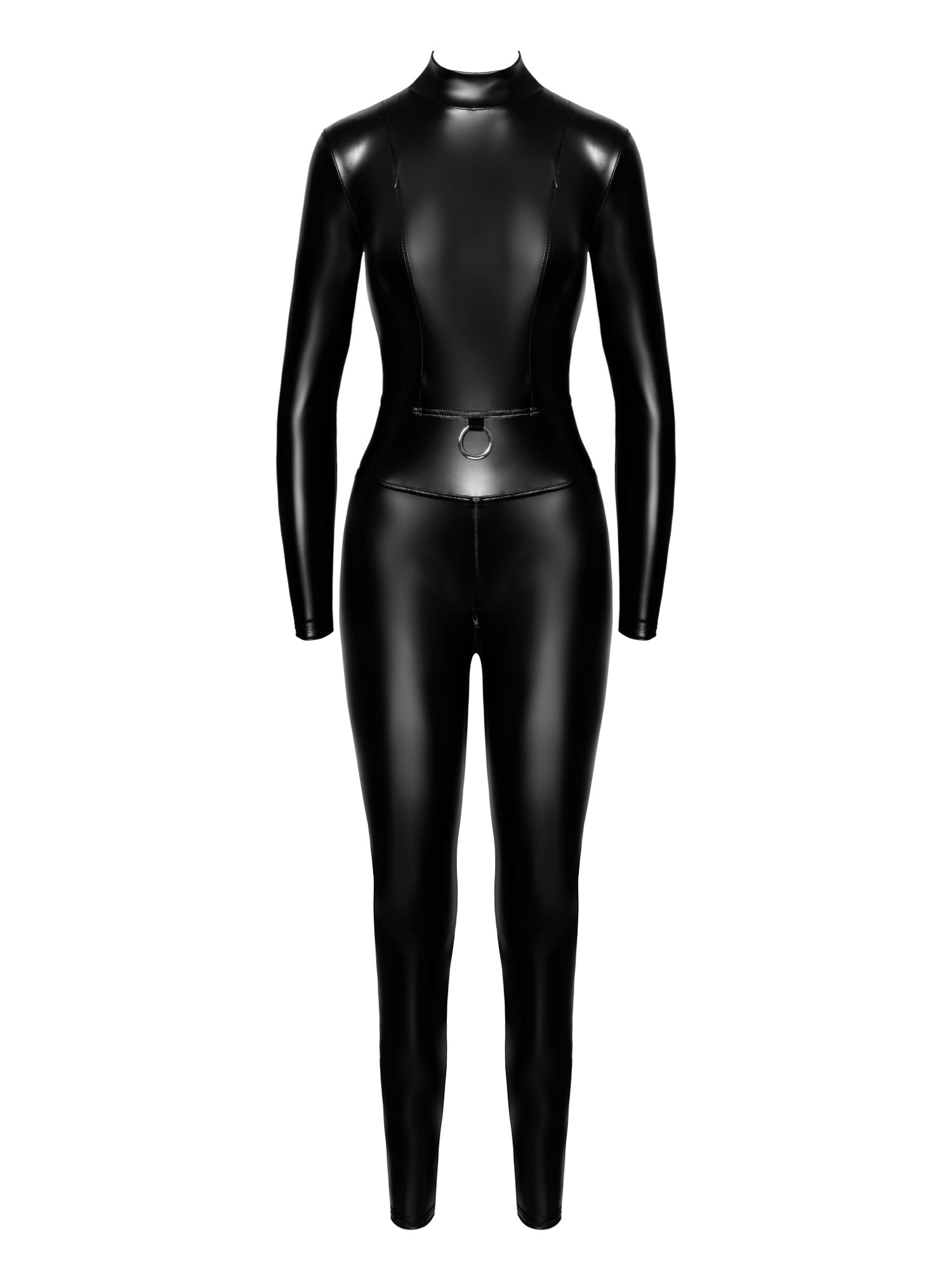 Caged Wetlook Catsuit With Zippers And Ring – Skin Two UK