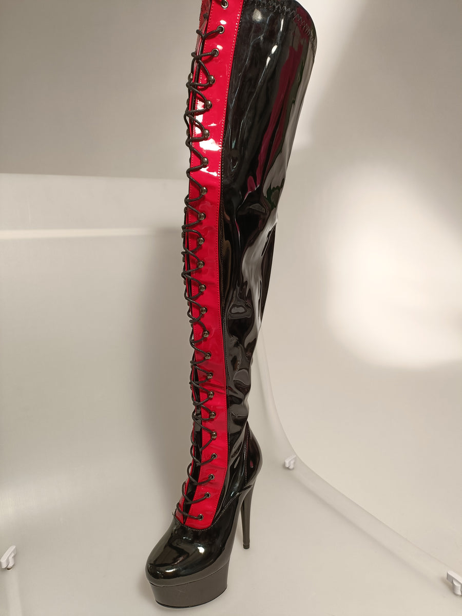Clearance - Red Flash Boot With Ski Hooks - Size 6 – Skin Two UK