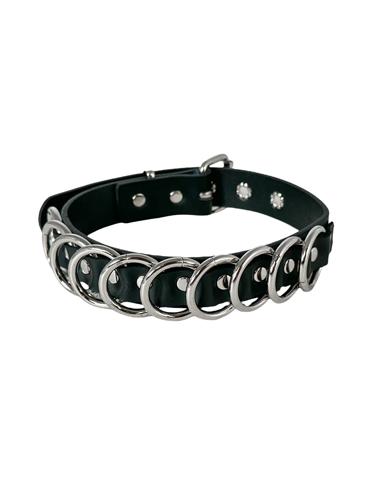 Heavy Bondage Collar With 10 O Rings – Skin Two UK