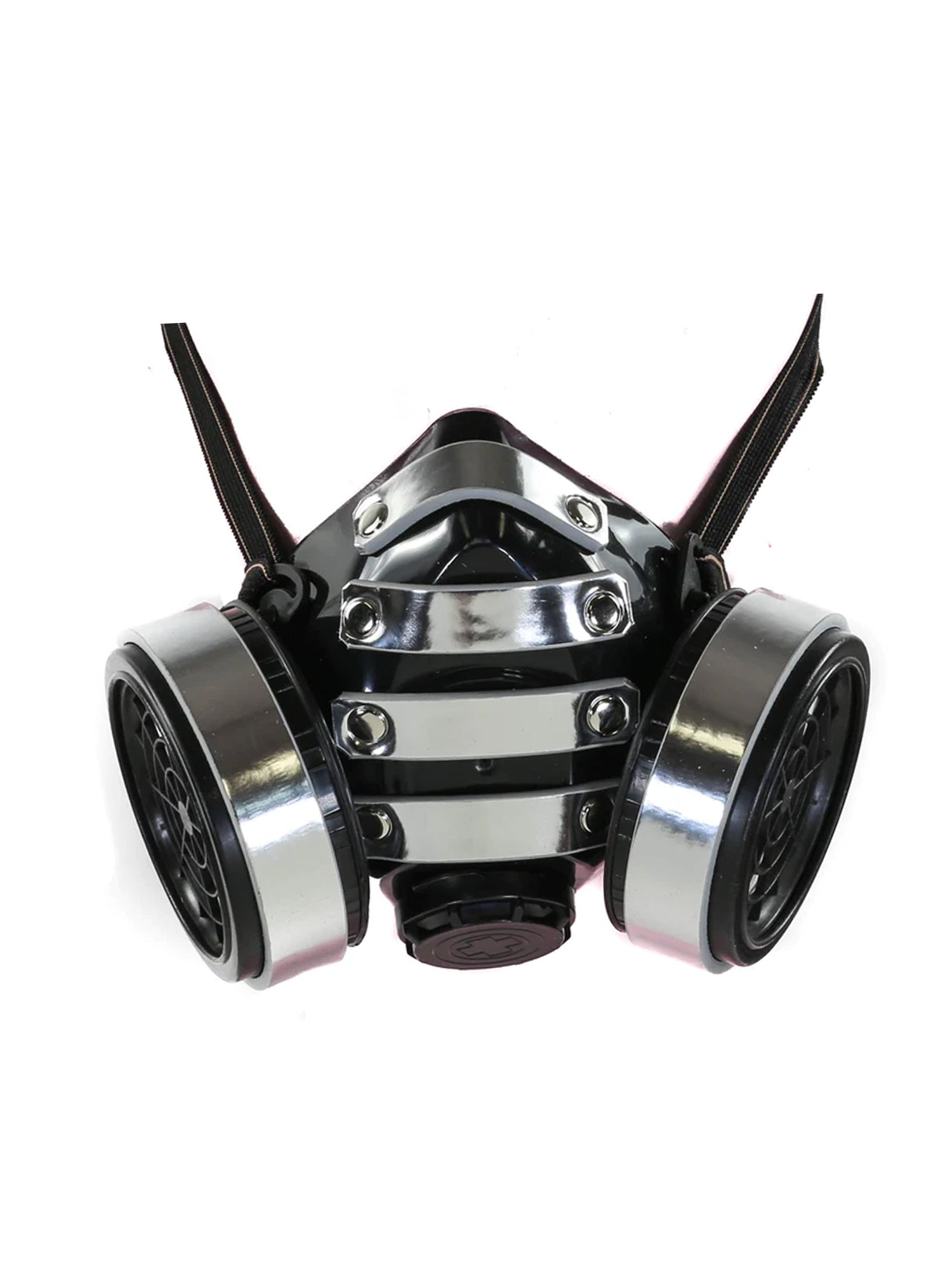 Silver Strapped Cyber Mask With Yellow Filter – Skin Two UK