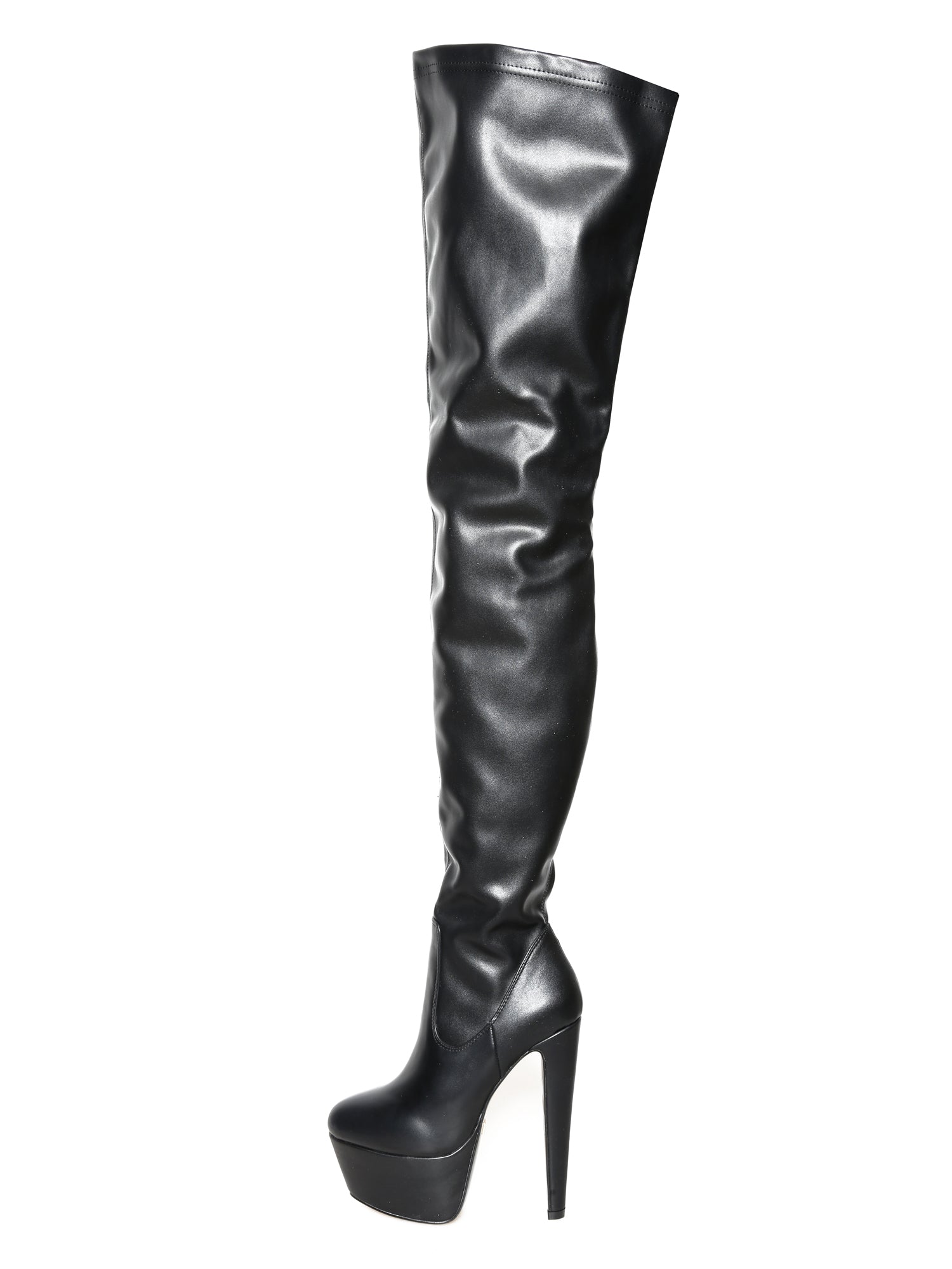 Belladonna Skyscraper Heel Matte Thigh High Platform Boots – Skin Two UK