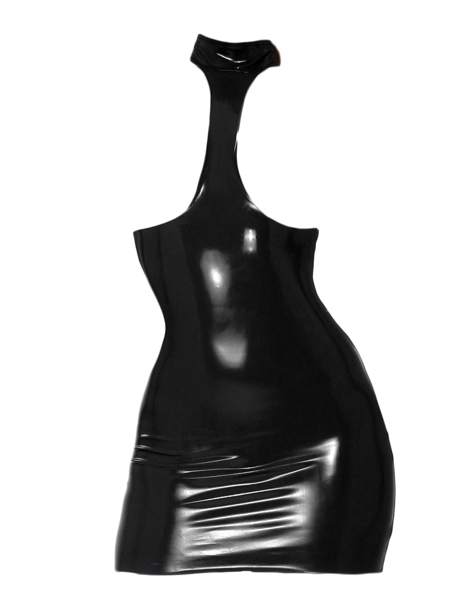 Black Datex Collared Exposure Dress – Skin Two UK