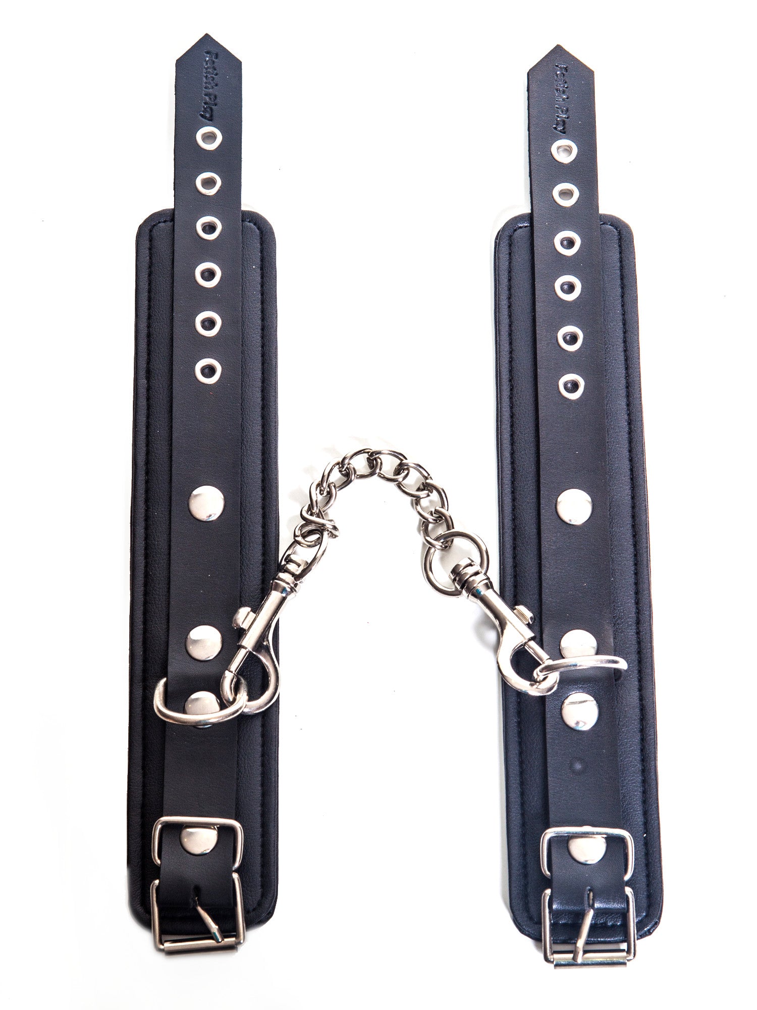 Black Faux Leather Ankle Cuffs – Skin Two UK