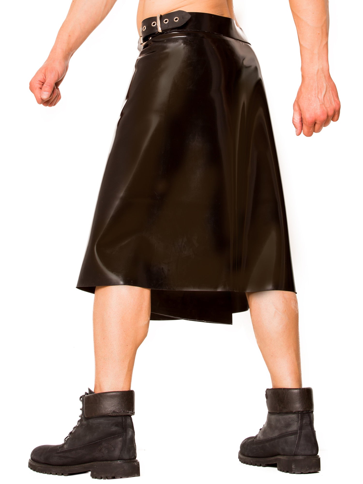 Black Heavy Latex Kilt – Skin Two UK