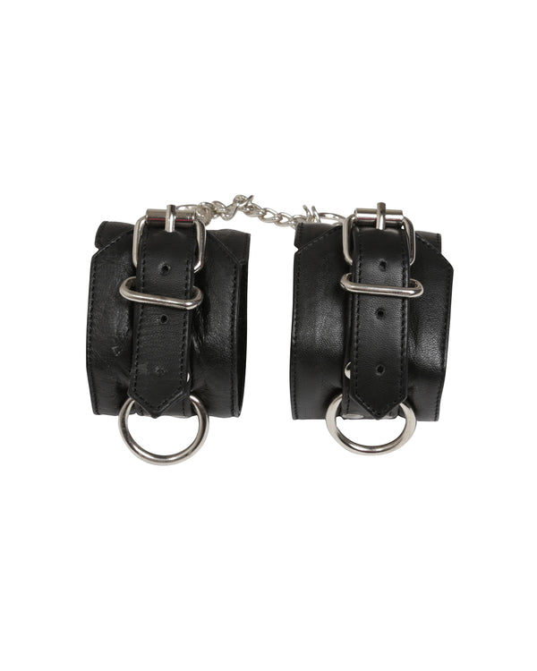 Black Leather Ankle Cuffs – Skin Two UK