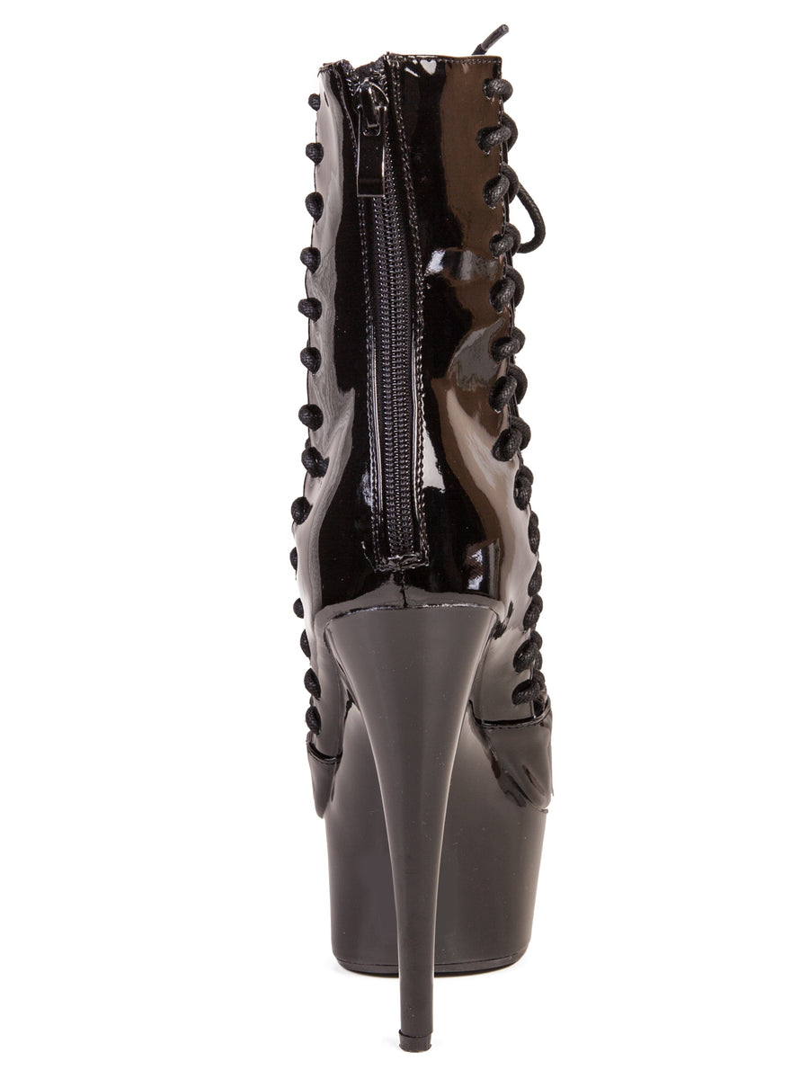 Black Platform Corset Boot – Skin Two UK