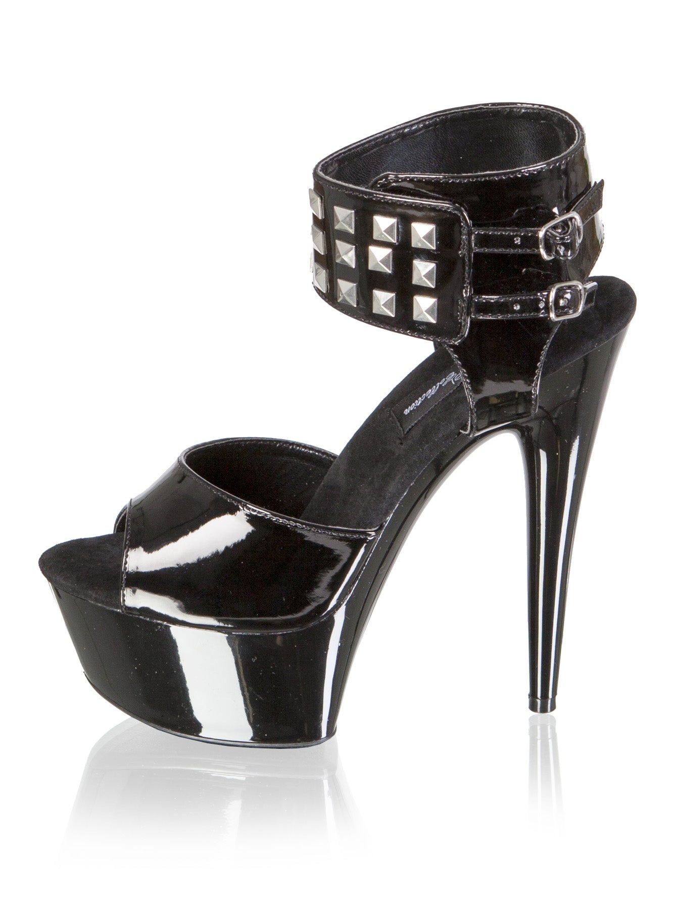 Black Pyramid Studded Strap Platforms - UK 5 – Skin Two UK