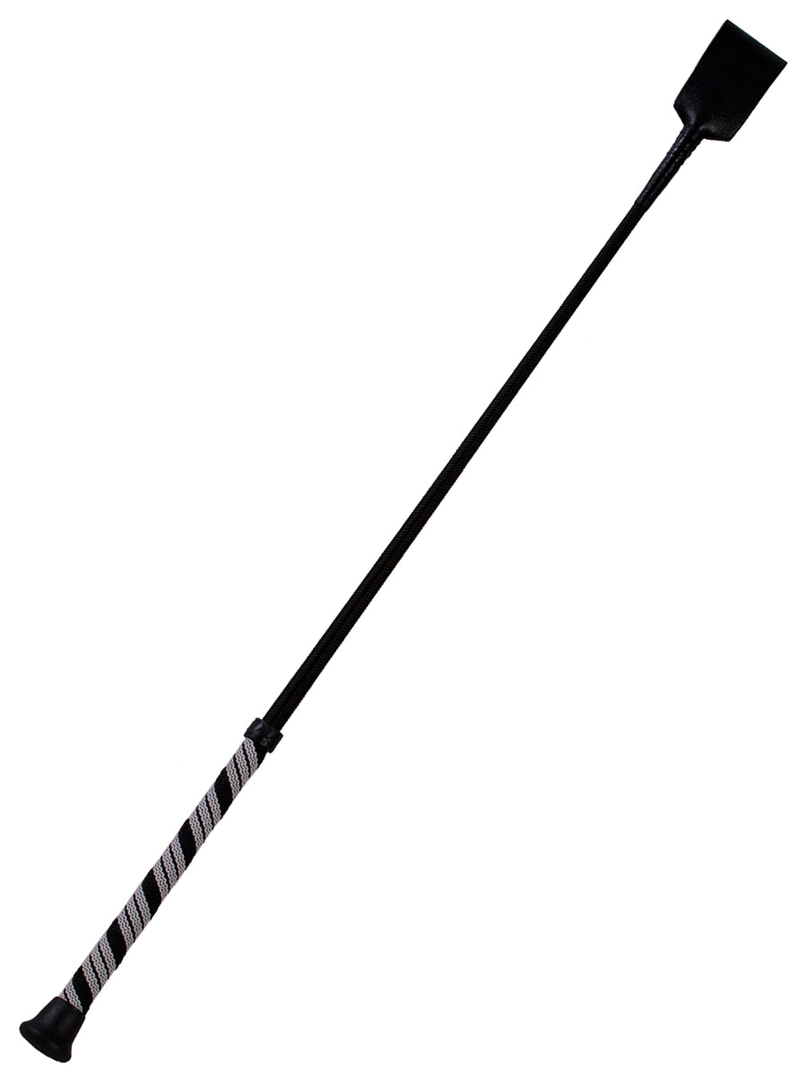 Black & White Leather Riding Crop – Skin Two UK