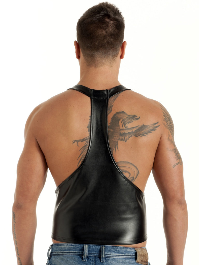 Caleb Leatherette Harness Top – Skin Two UK
