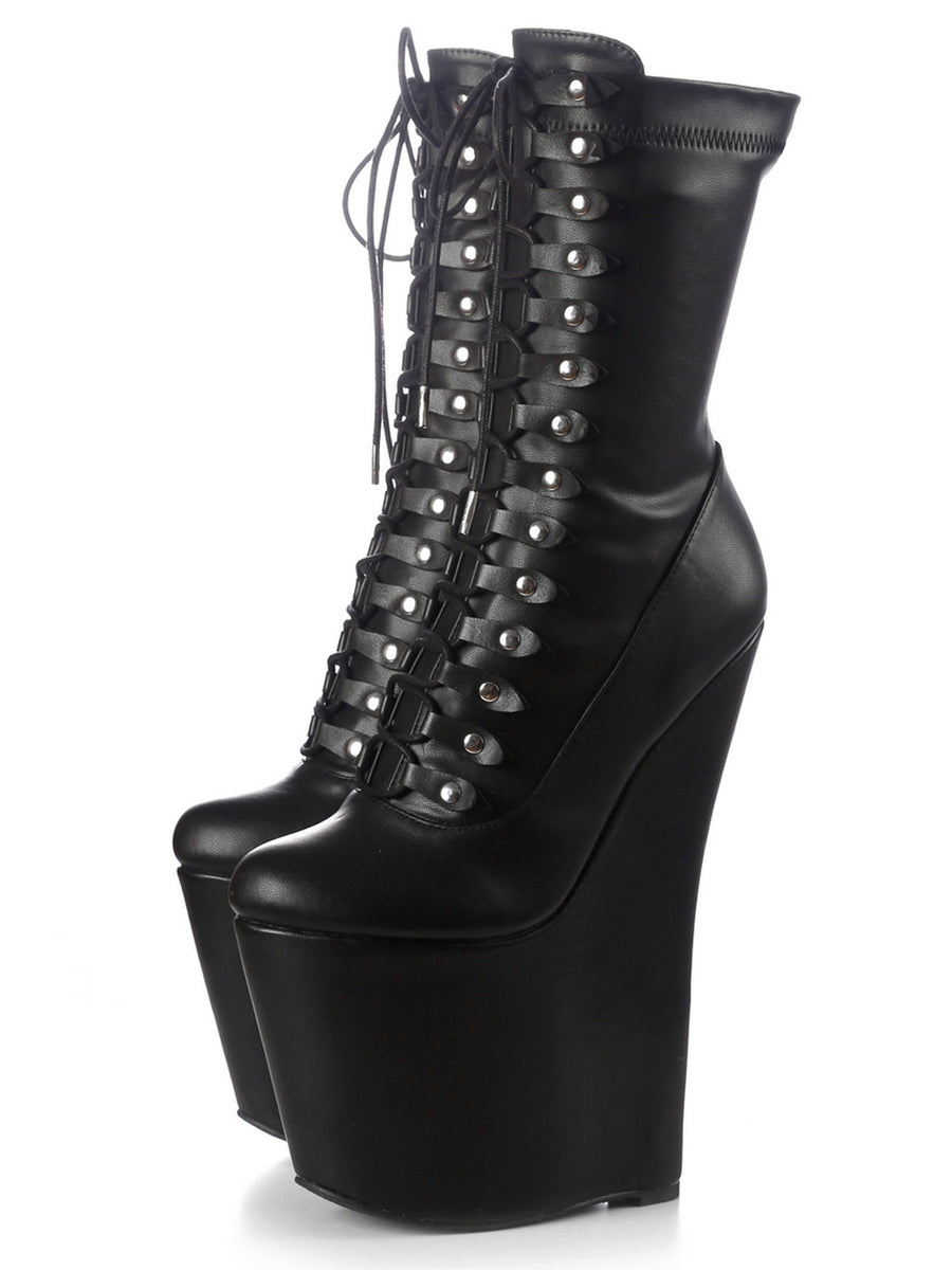 Crypt Lace-Up Platform Ankle Boots – Skin Two UK