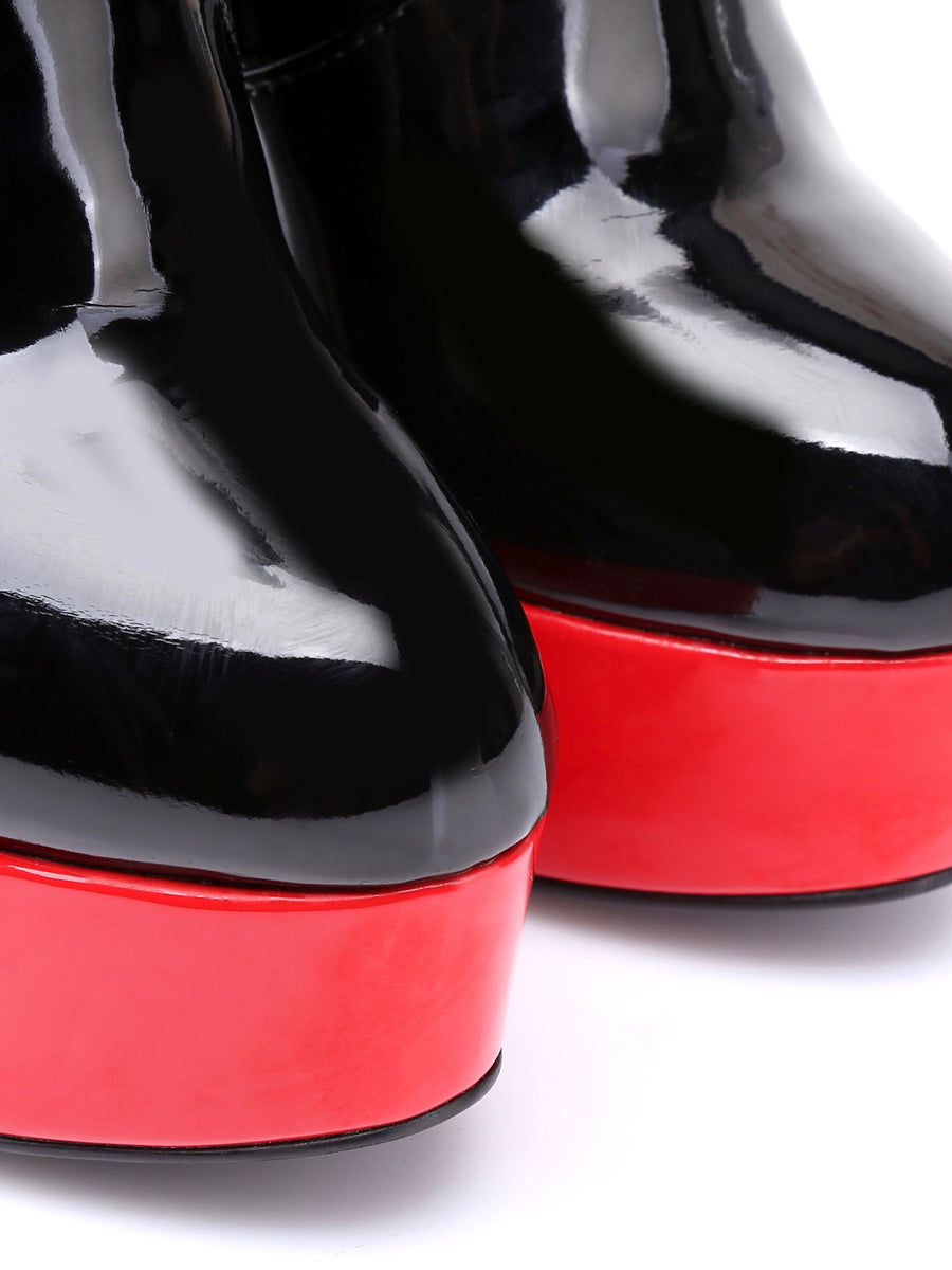 Goddess Skyscraper Heel Knee High Platform Boots – Skin Two UK