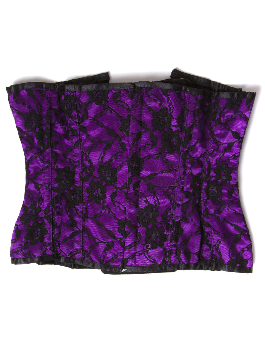 Floral Underbust Corset Purple 24 Inch – Skin Two UK