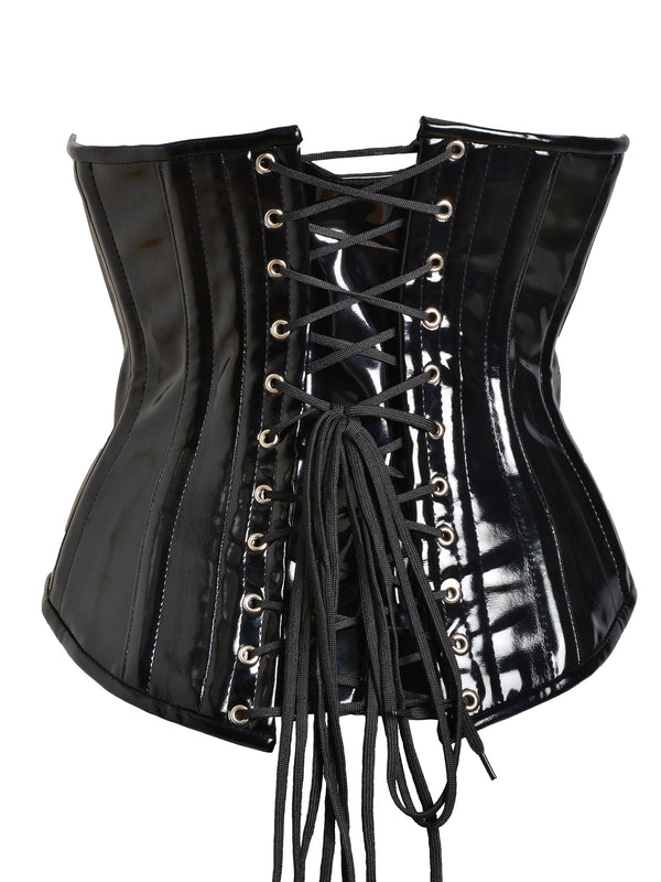 Gothica PVC Underbust Corset in Black – Skin Two UK