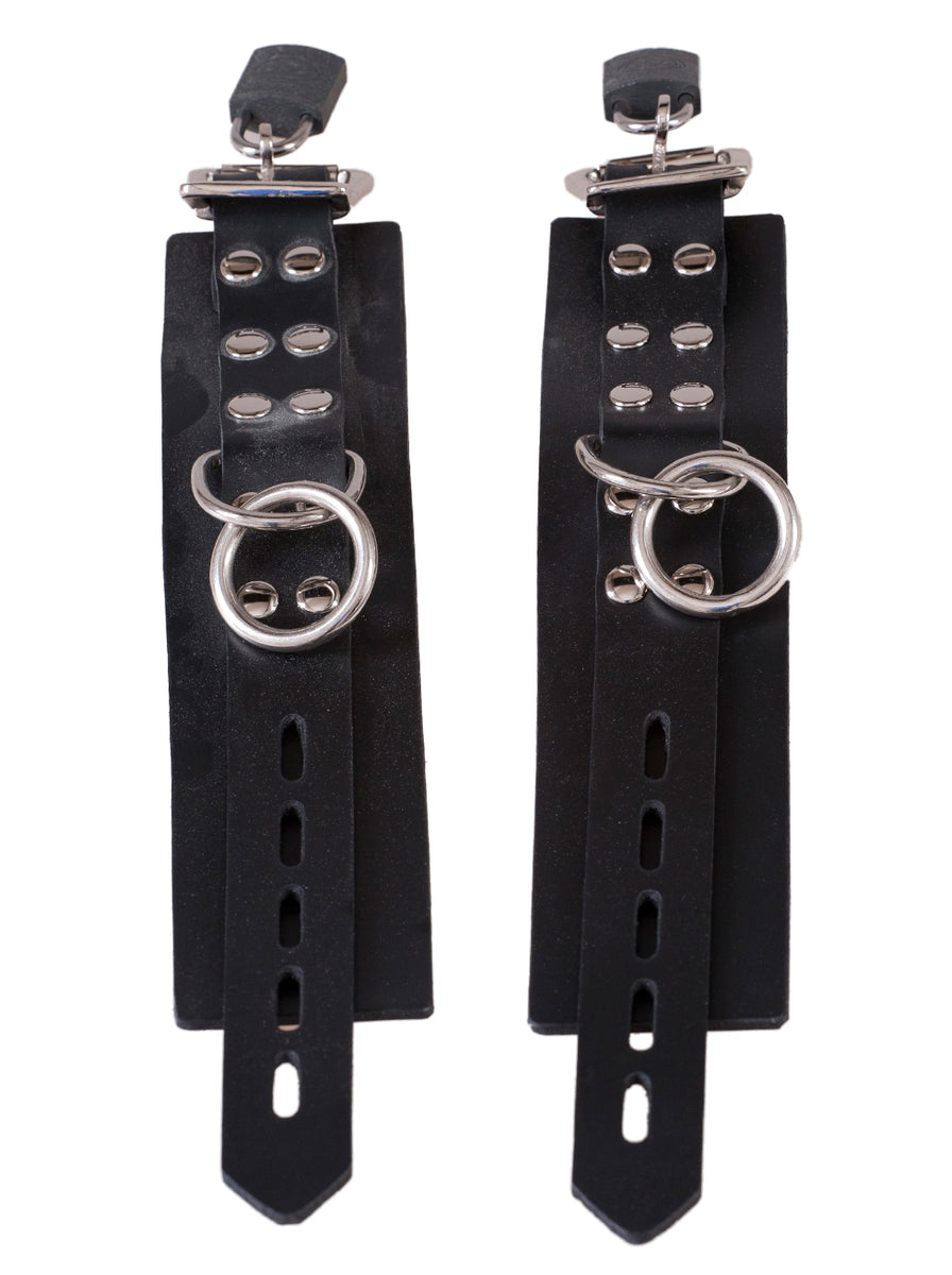Rubber Deluxe Padlock Wrist Cuffs – Skin Two UK