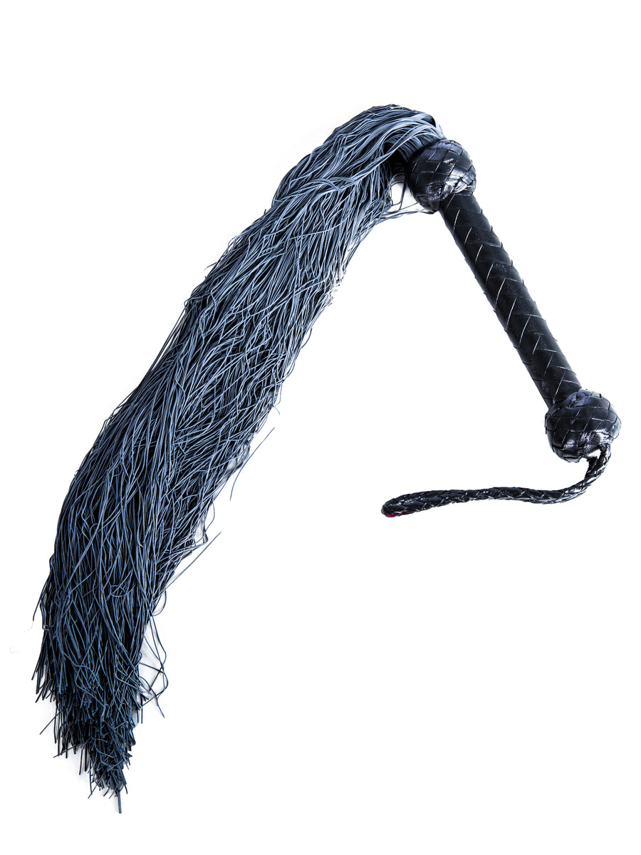 Black And Grey Rubber Tailed Flogger – Skin Two UK