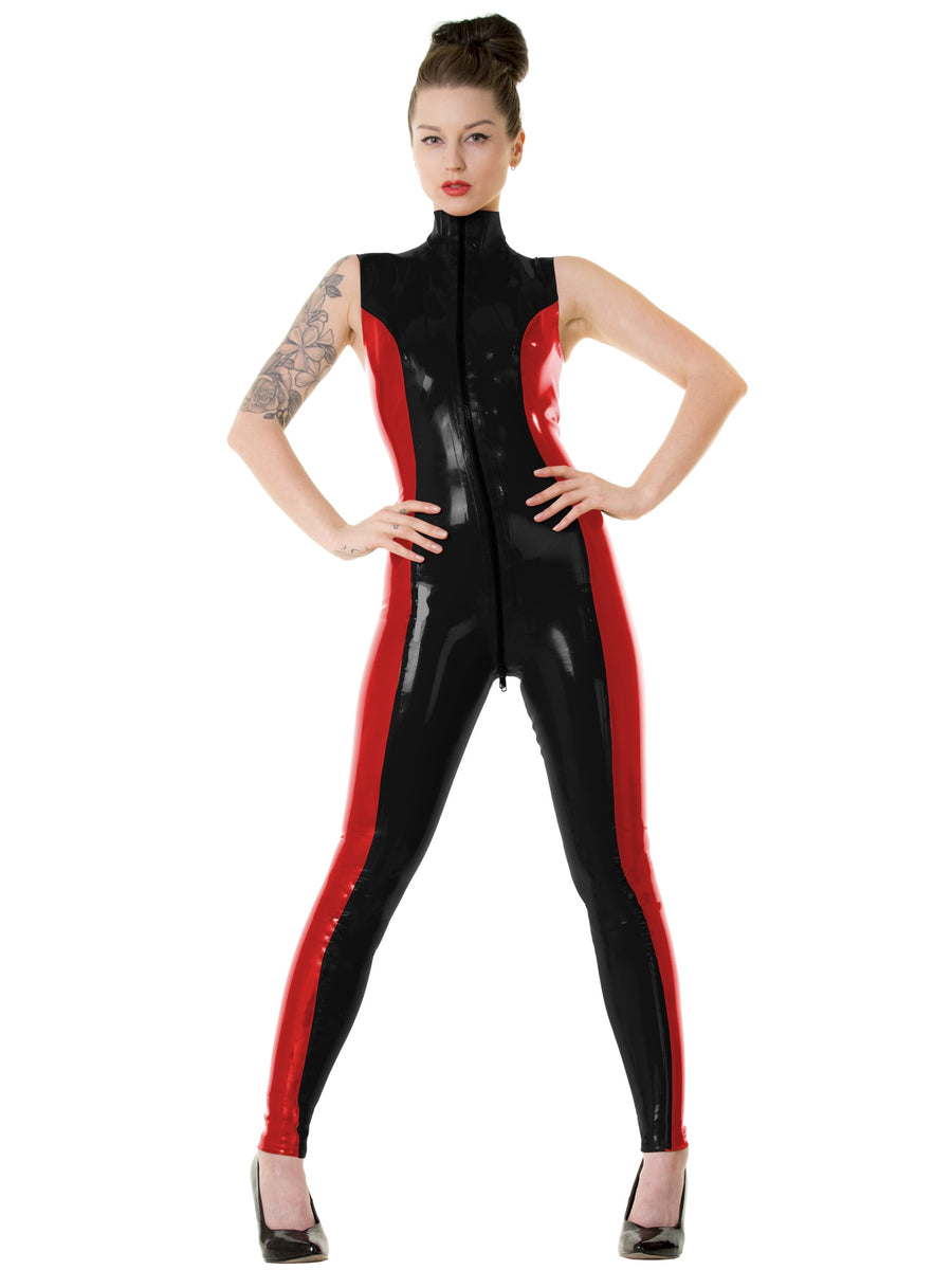 Latex Black and Red Black Widow Catsuit – Skin Two UK