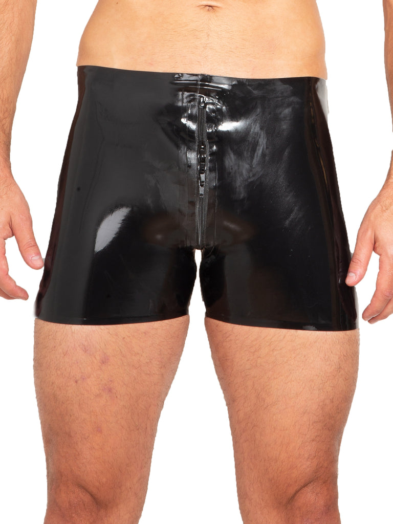 Latex Boxer Shorts With Thru Zip – Skin Two UK