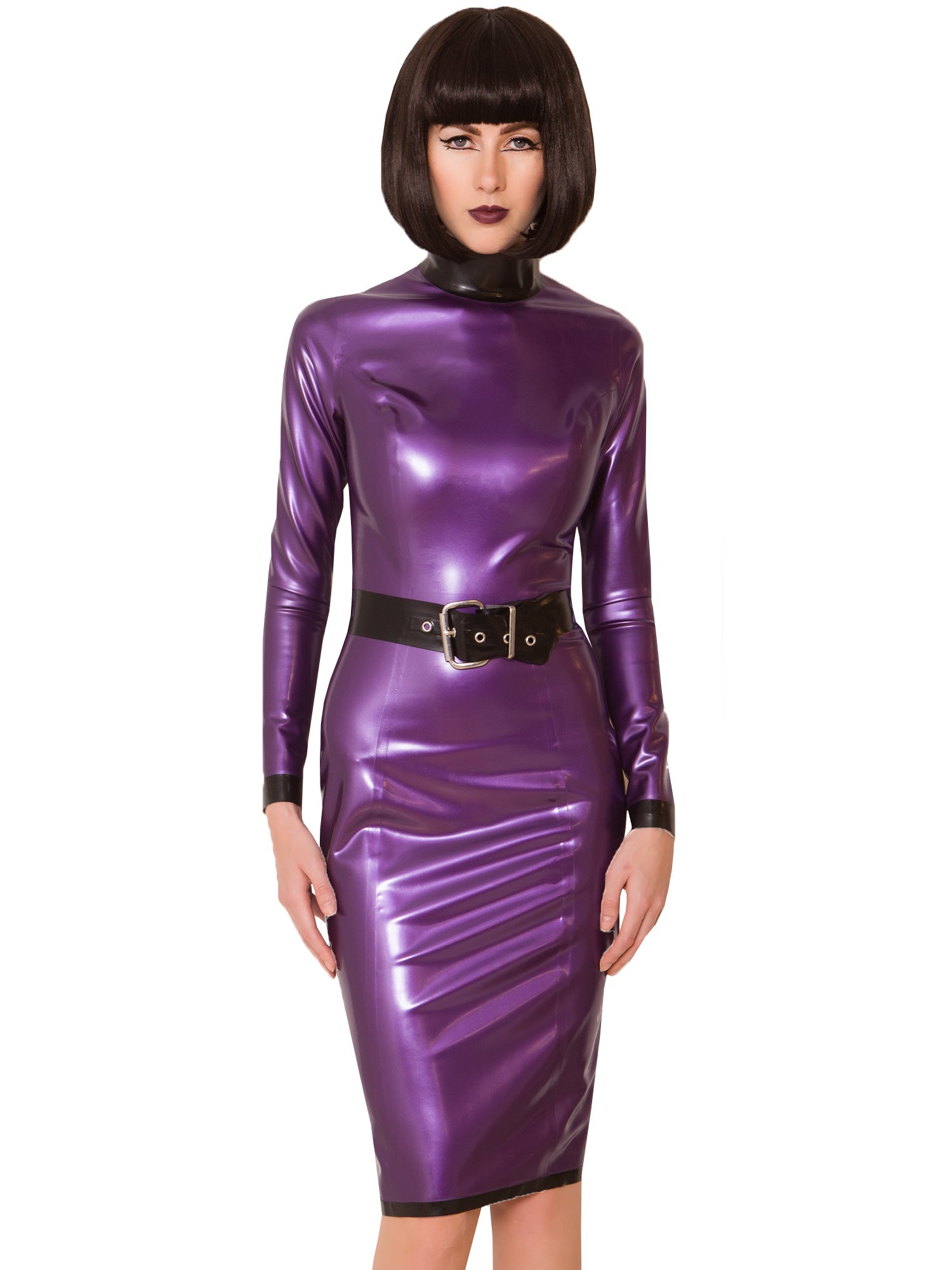 Latex Incognito Dress in Purple – Skin Two UK