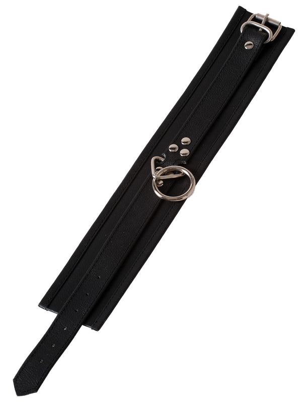 Leather Double Strap Collar with D-Ring & O-Ring – Skin Two UK