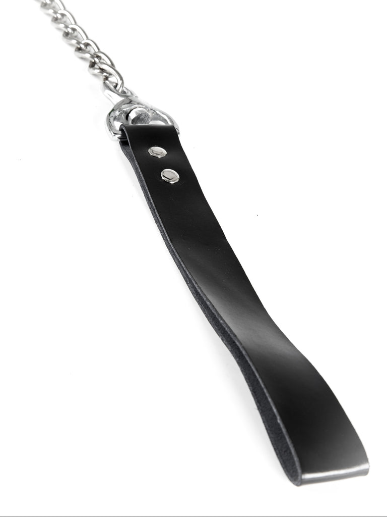 30 Inch Leather Leash with Lead and Chains – Skin Two UK