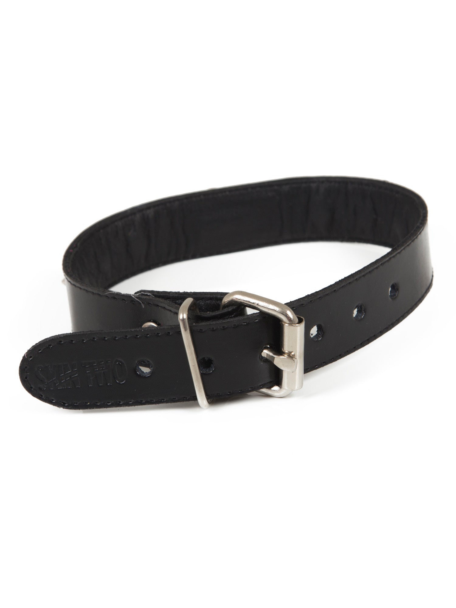 Rouge Garments Black Leather O-Ring Studded Collar – Skin Two UK
