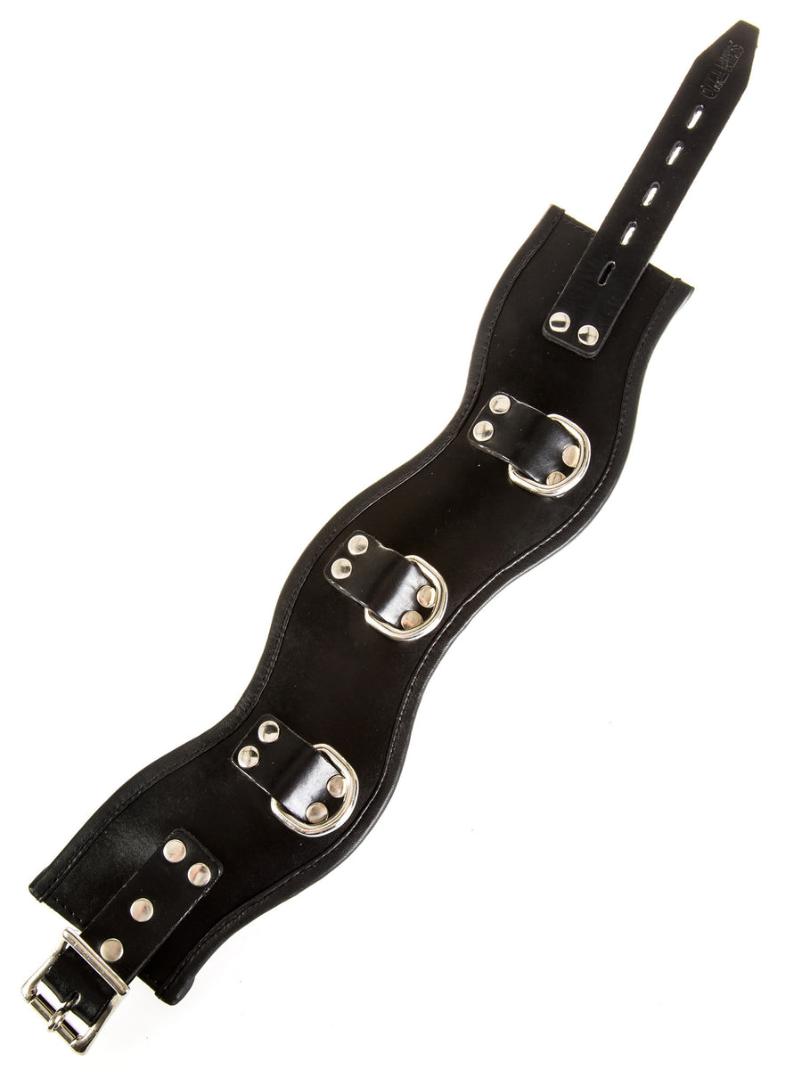 Leather Posture Collar in Black | Bondage Collars and Leads from Honour ...