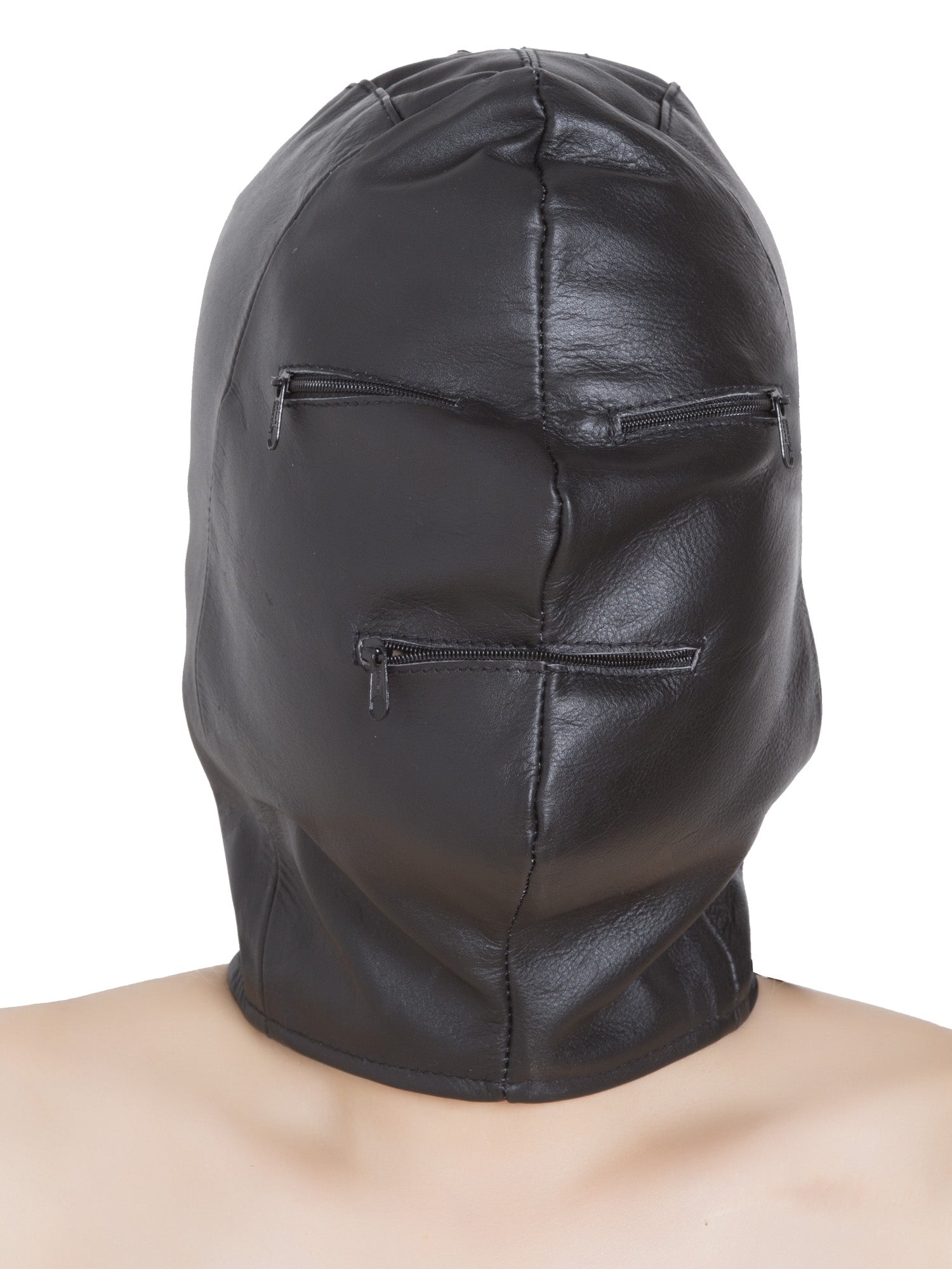 Leather Zip up Eyes and Mouth Hood – Skin Two UK