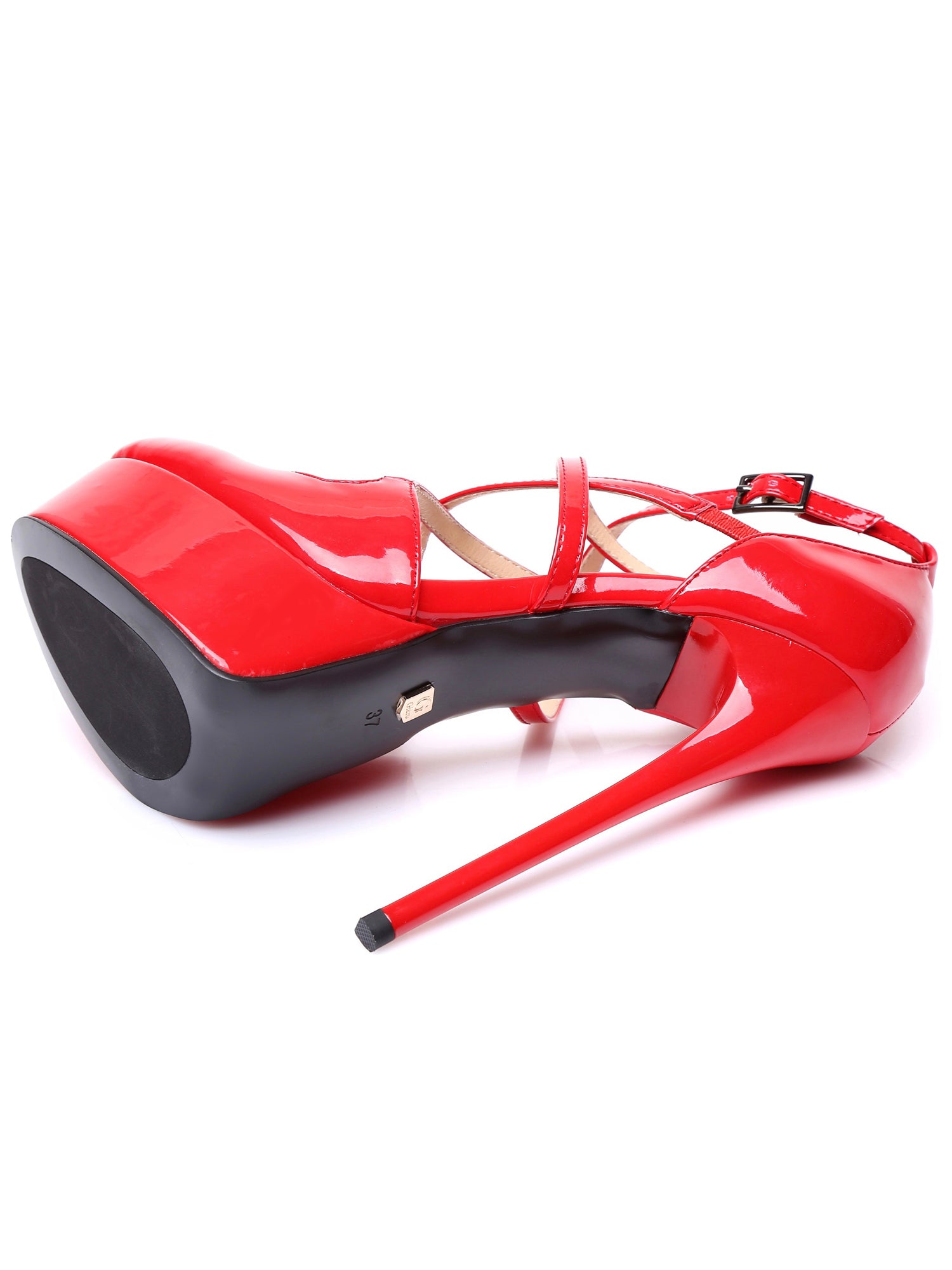 Medusa Skyscraper Heel Platform Pumps - Red – Skin Two UK