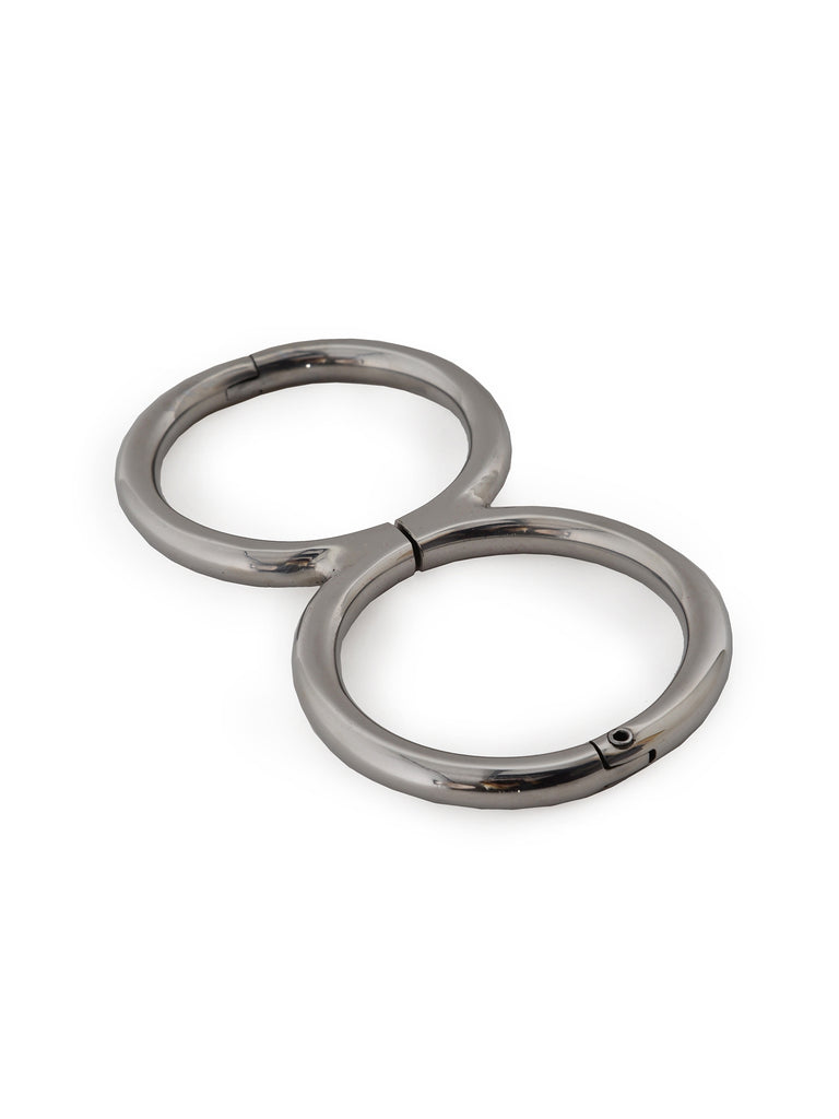 Men's Round Steel Wrist Cuffs – Skin Two UK