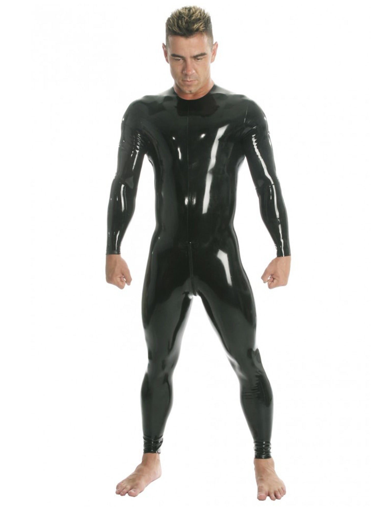 Neck Entry Latex Catsuit With Crotch Zip – Skin Two UK