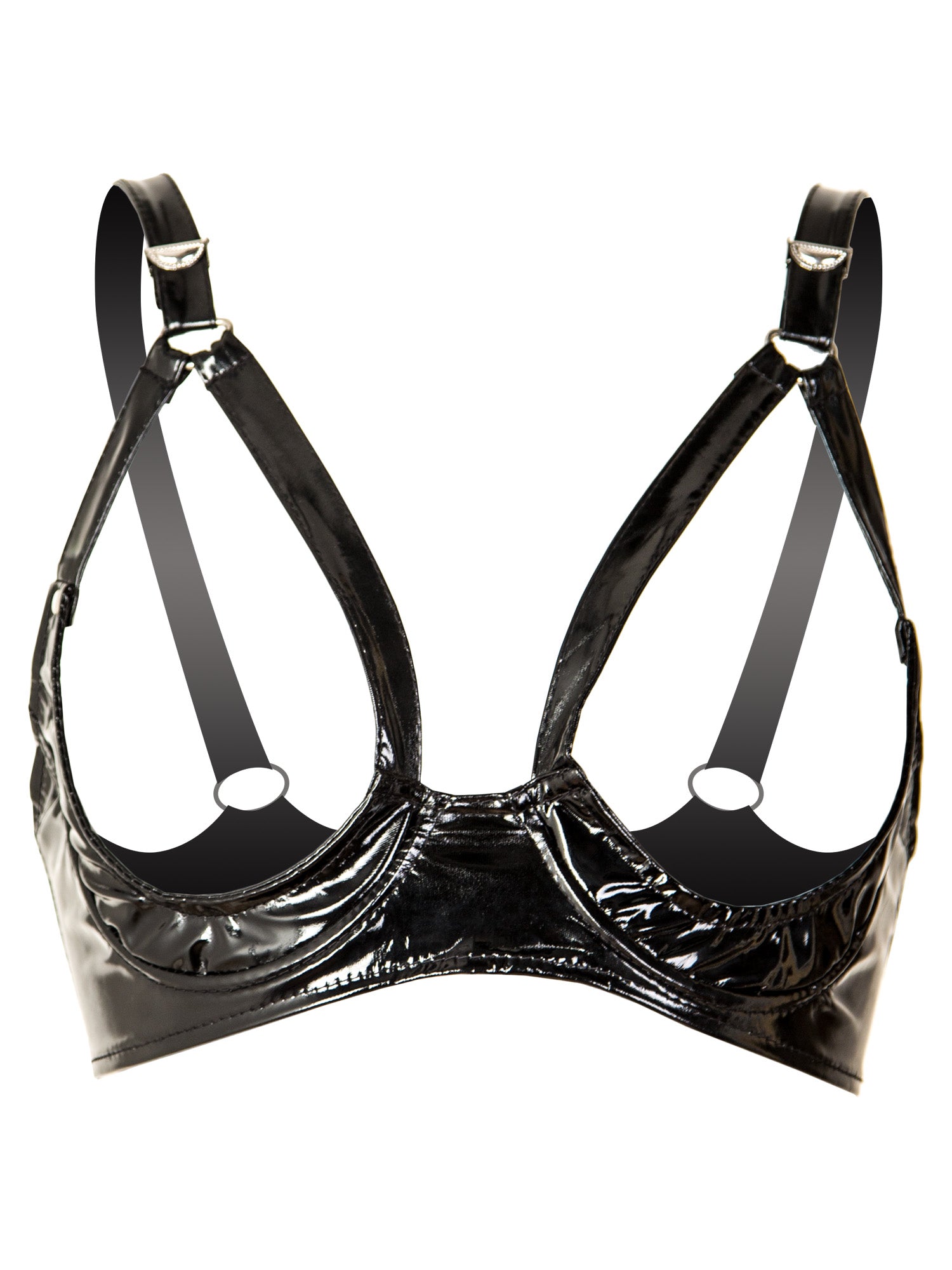 PVC Open Bra in Black – Skin Two UK