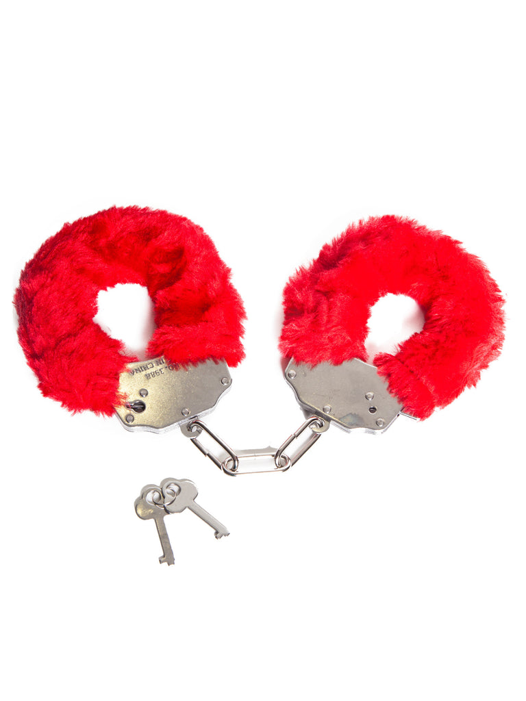 Red Plush Furry Fun Cuffs – Skin Two UK