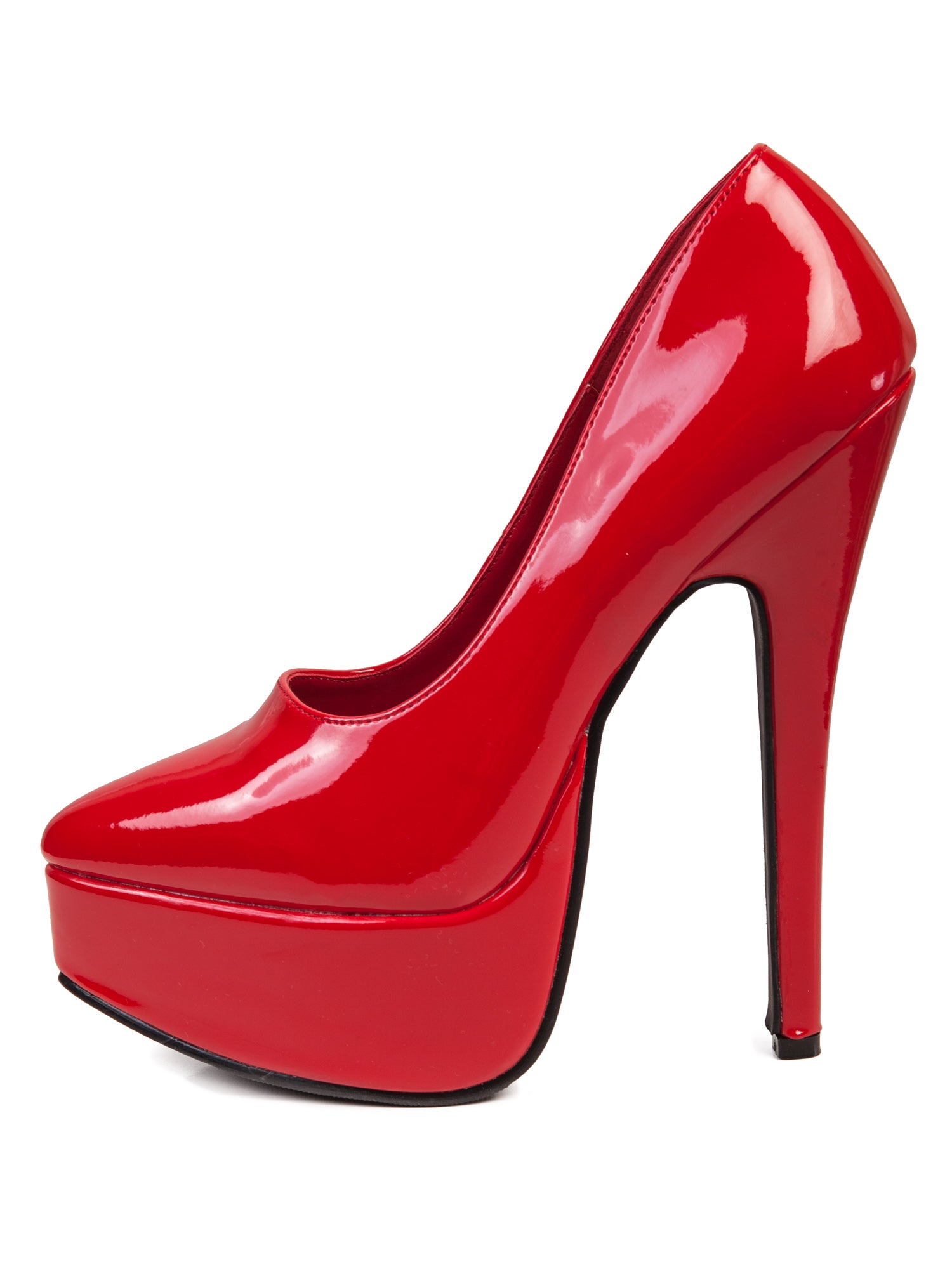 Red Stiletto Heel Platform Pump – Skin Two UK