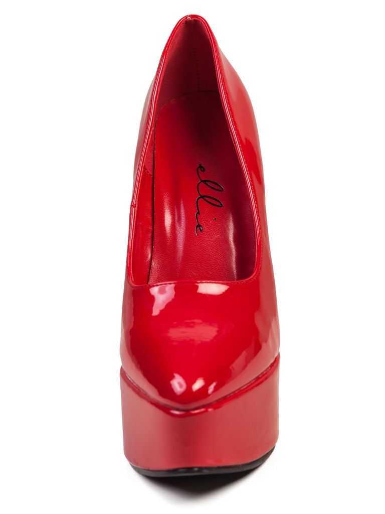 Red Stiletto Heel Platform Pump – Skin Two UK