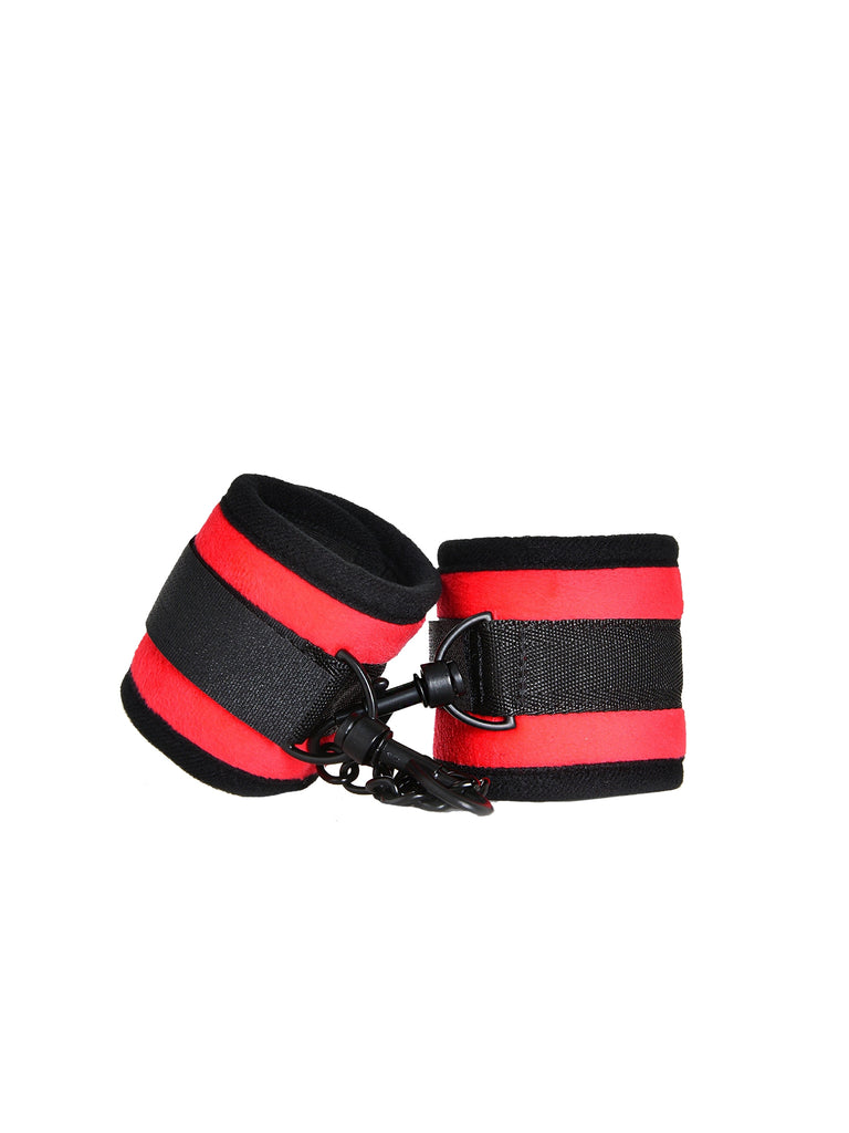 Red Velvet Handcuffs With Detachable Chain – Skin Two UK