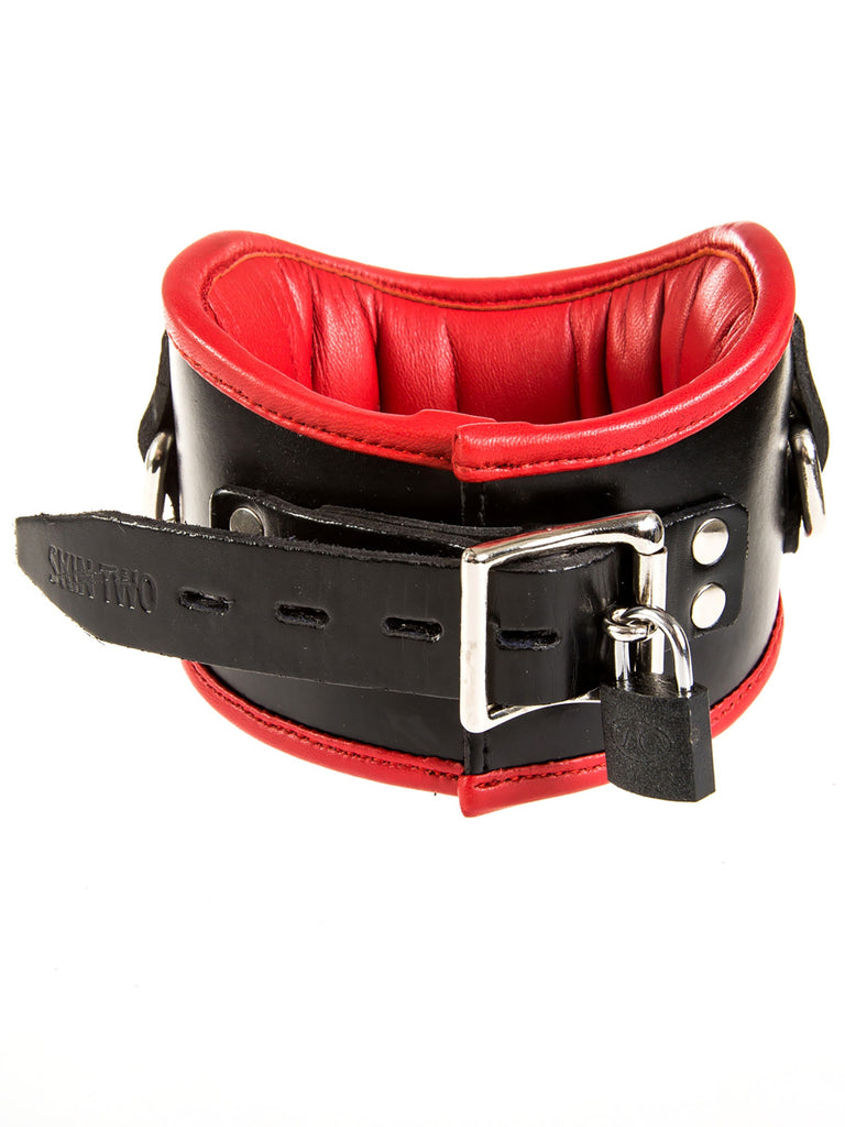 Rouge Garments Leather Posture Collar in Black and Red – Skin Two UK