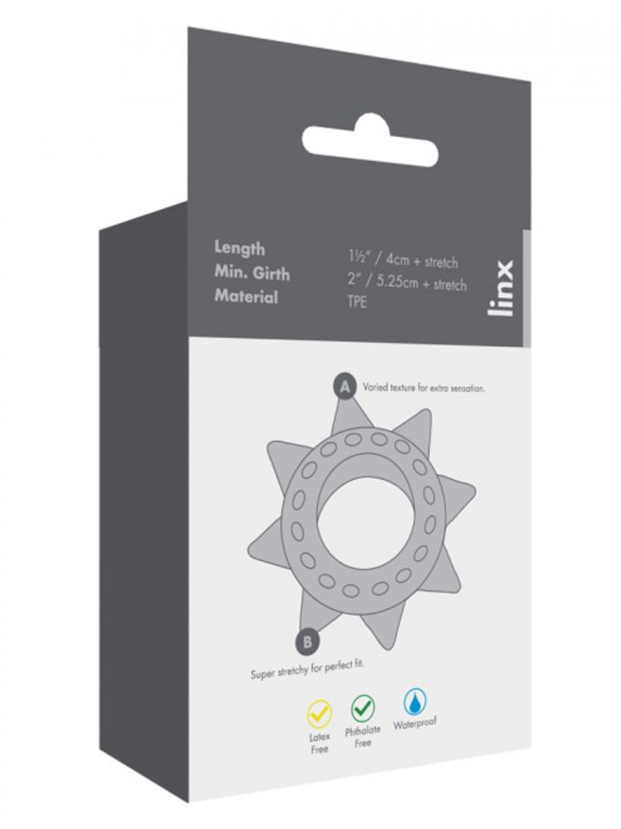 Linx Tickler Set Textured Ring Smoke – Skin Two UK