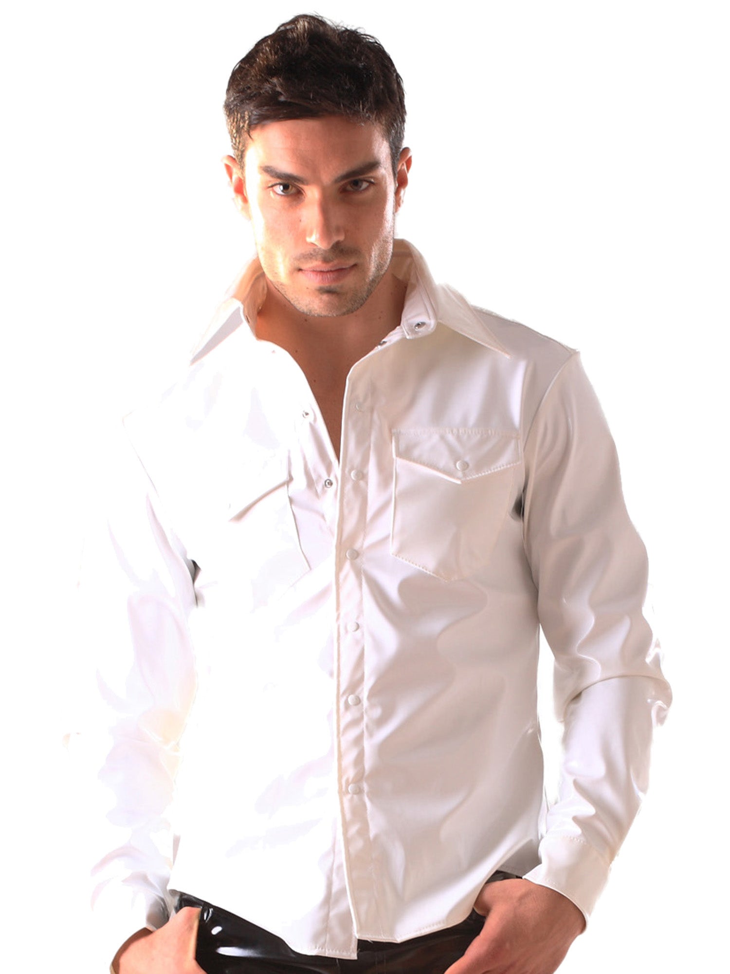 White PVC Shirt – Skin Two UK