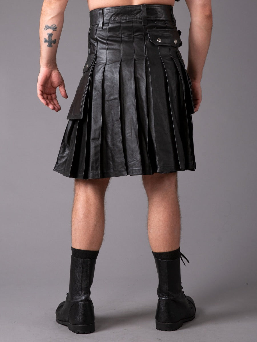 Long Leather Kilt with Pockets – Skin Two UK