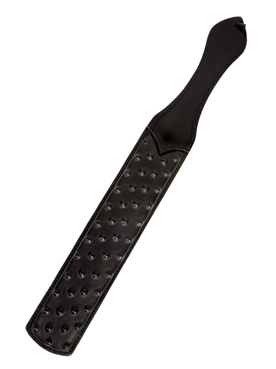Black Long Leather Paddle with Studs – Skin Two UK