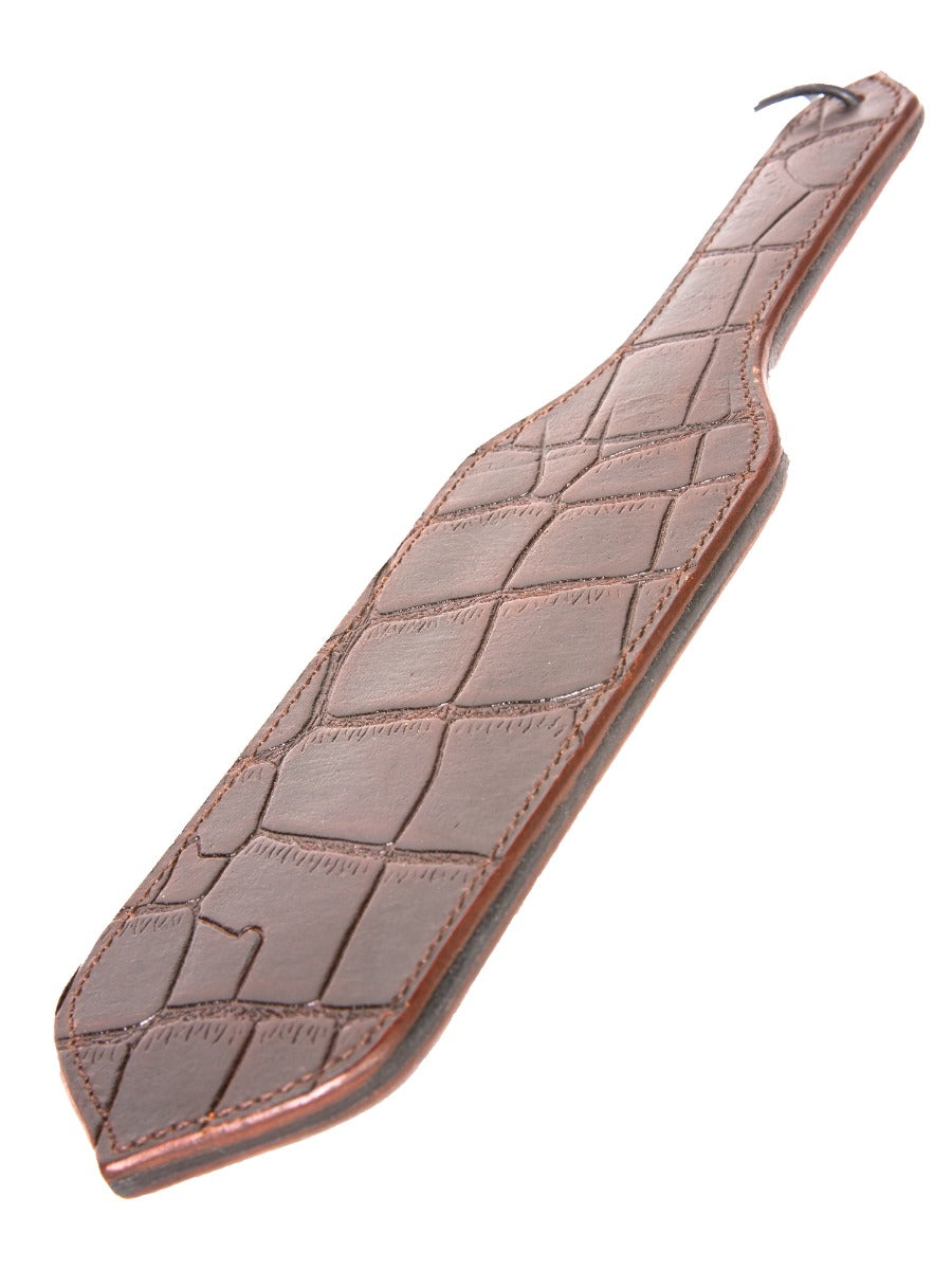 Brown Embossed Leather Paddle – Skin Two UK