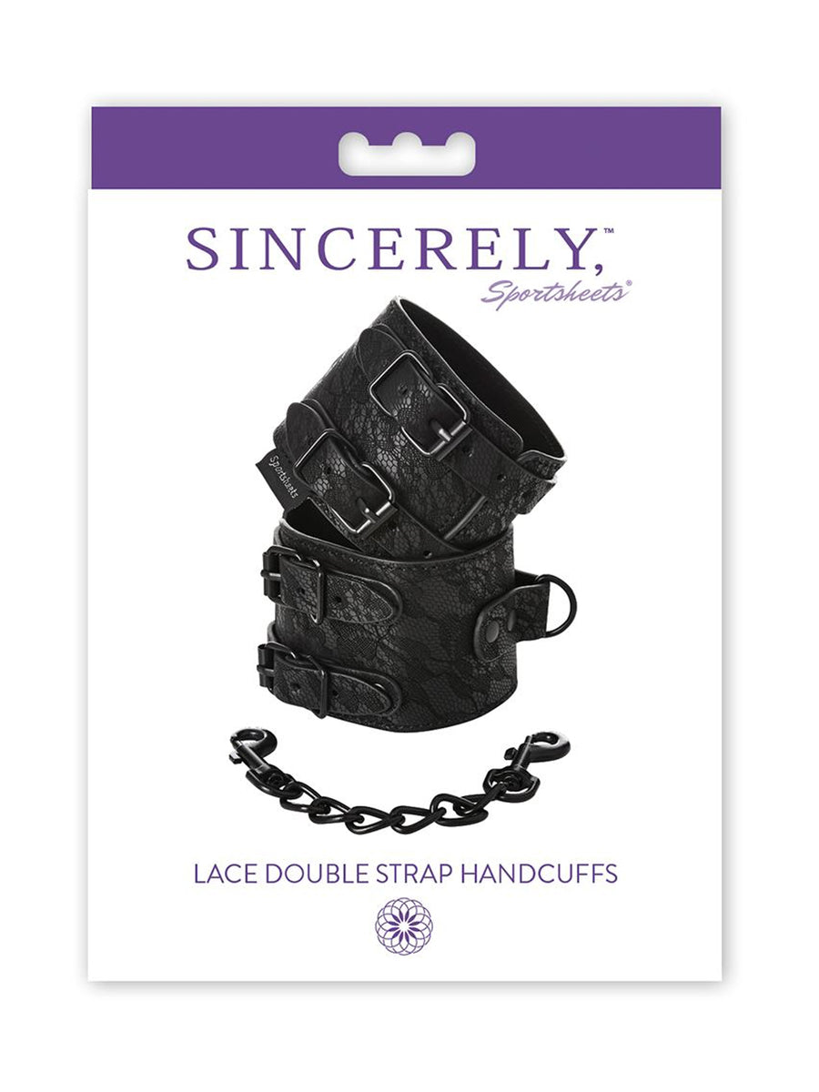 Sincerely Lace Double Strap Handcuffs | Lace Strap Handcuffs – Skin Two UK